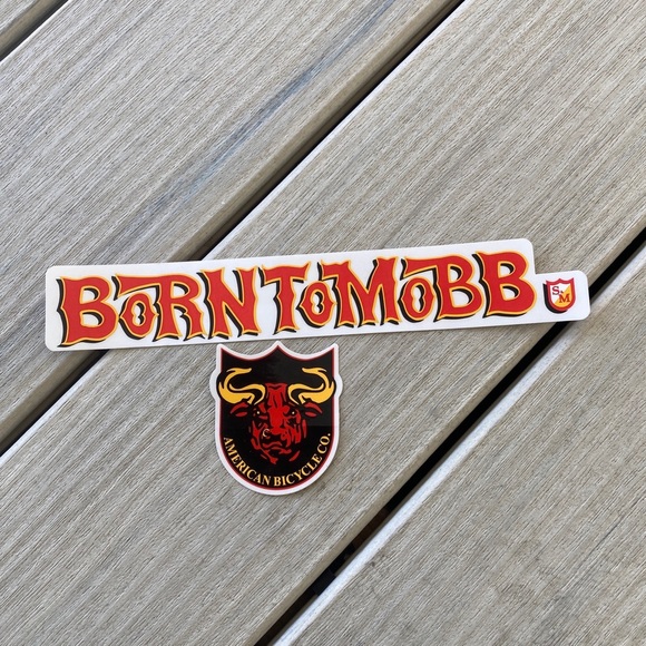 S&M | Accessories | New 4 X Sm Btm Bmx Frame Stickers Born To Mobb Mike ...